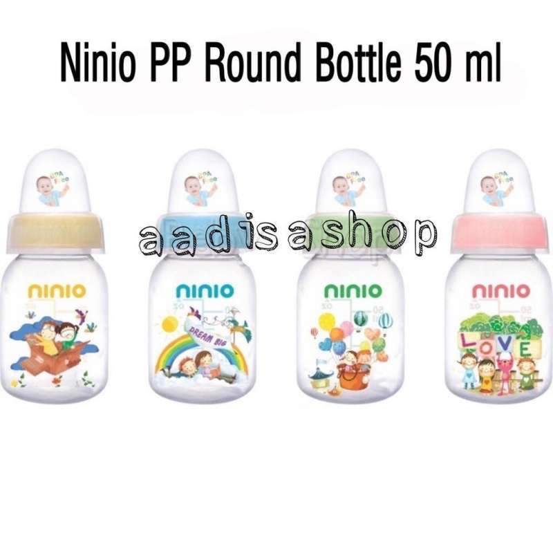 Jual Ninio PP Round Bottle Botol Susu Asi Dot Bayi Anak 50 ml di Seller ...