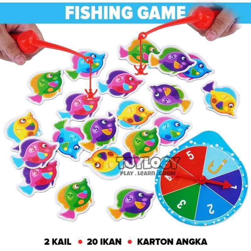 Jual Mainan Anak Memancing Ikan Catch a Fish Counting Game Pancingan ...
