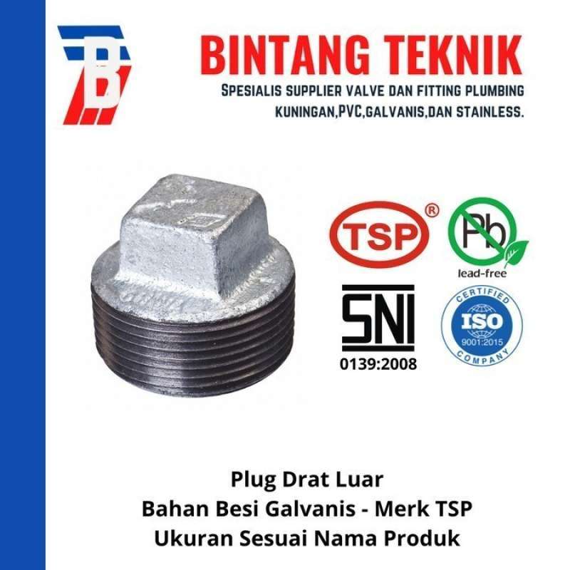 Jual Plug 1/2 Inch Besi Galvanis Tsp Di Seller Toko Bintang-teknik ...