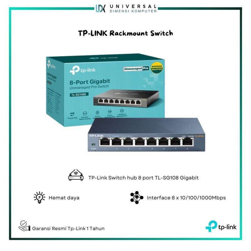 Jual TP-Link Switch hub 8 port TL-SG108 Gigabit di Seller ...