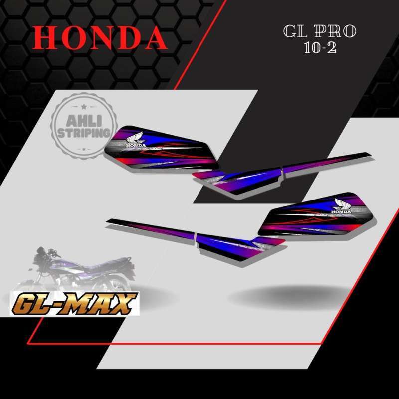 Jual GL STICKER STRIPING GL PRO/MAX STIKER MOTOR HONDA GL PRO/MAX LIST ...