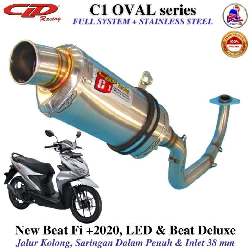 Jual Knalpot CLD Racing type C1 OVAL Kolong NEW BEAT +2020 LED & NEW ...