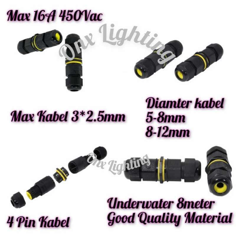 Jual IP Connector IP68 IP 68 Sambungan Kabel Waterproof - Tahan Air HQ ...