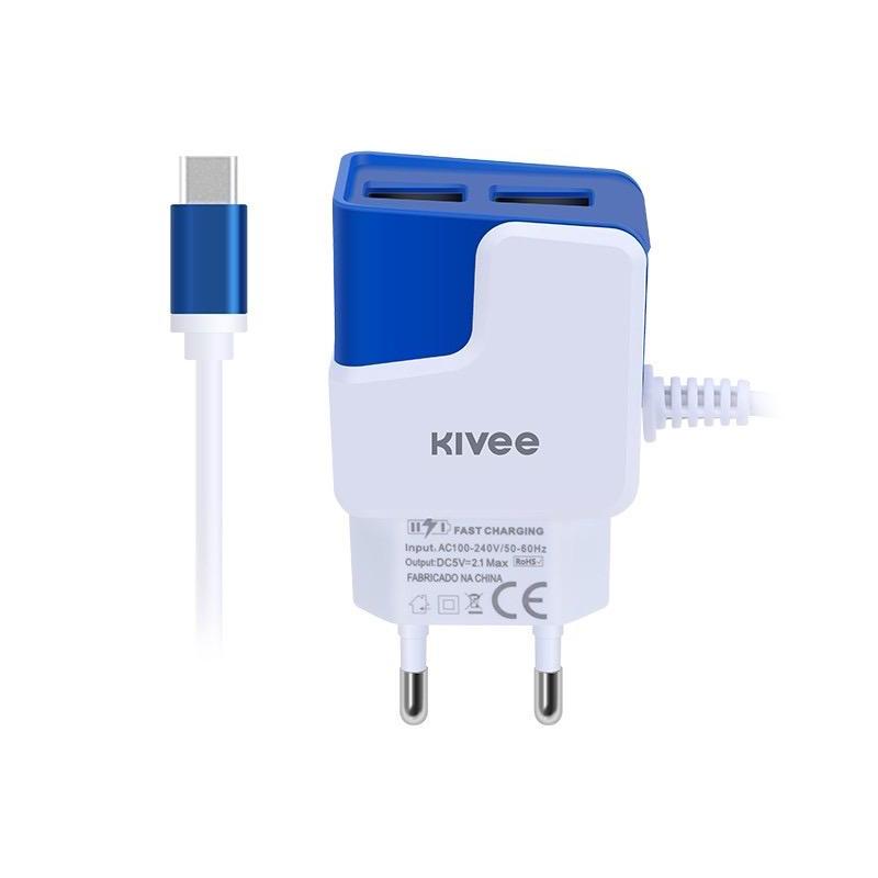Jual Fs Kivee Kv Ae C Type C Connector Cable Mobile Charger For Android Fast Charger Dual