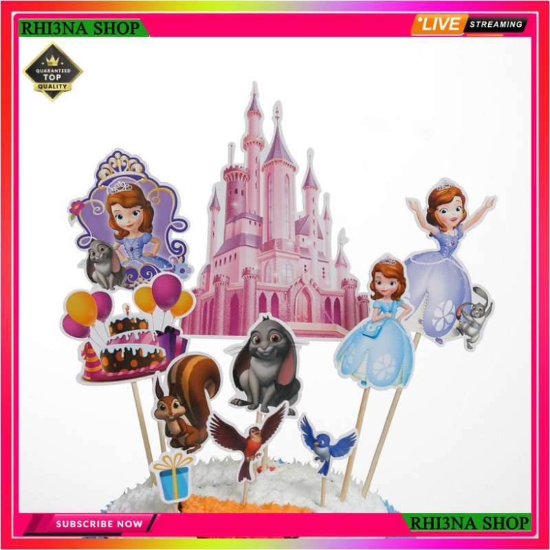 Promo Topper Kue Ulang Tahun Desain Unicorn Frozen Pesta-Peppa Pig ...