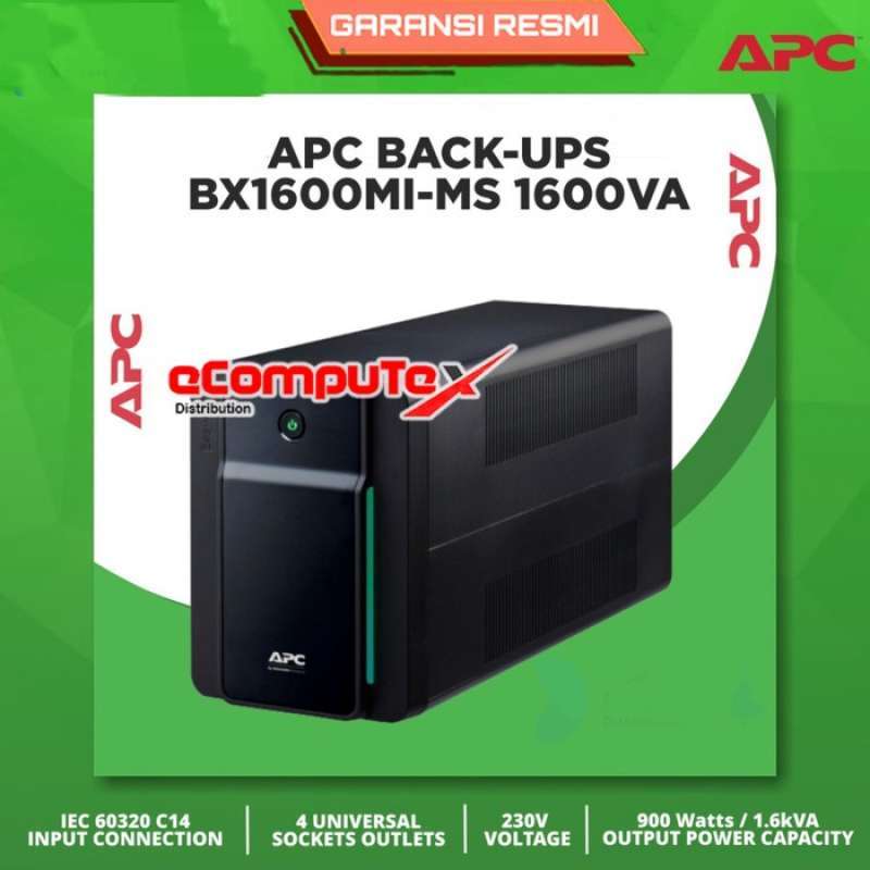 Jual UPS APC BX 1600 VA 900W BX1600MI-MS / BX 1600 MI-MS - GARANSI ...