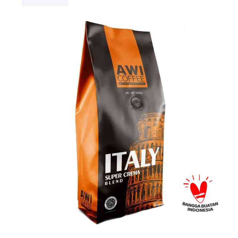 Jual Awi Coffee Kopi Italy Super Crema Bubuk Kopi [1 kg/ Blend For Cafe ...