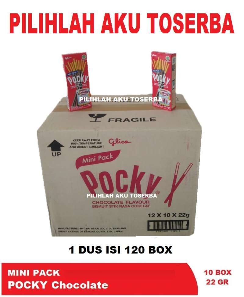Promo Glico Pocky MINI PACK CHOCOLATE / COKELAT - ( HARGA 1 DUS ISI 120 ...