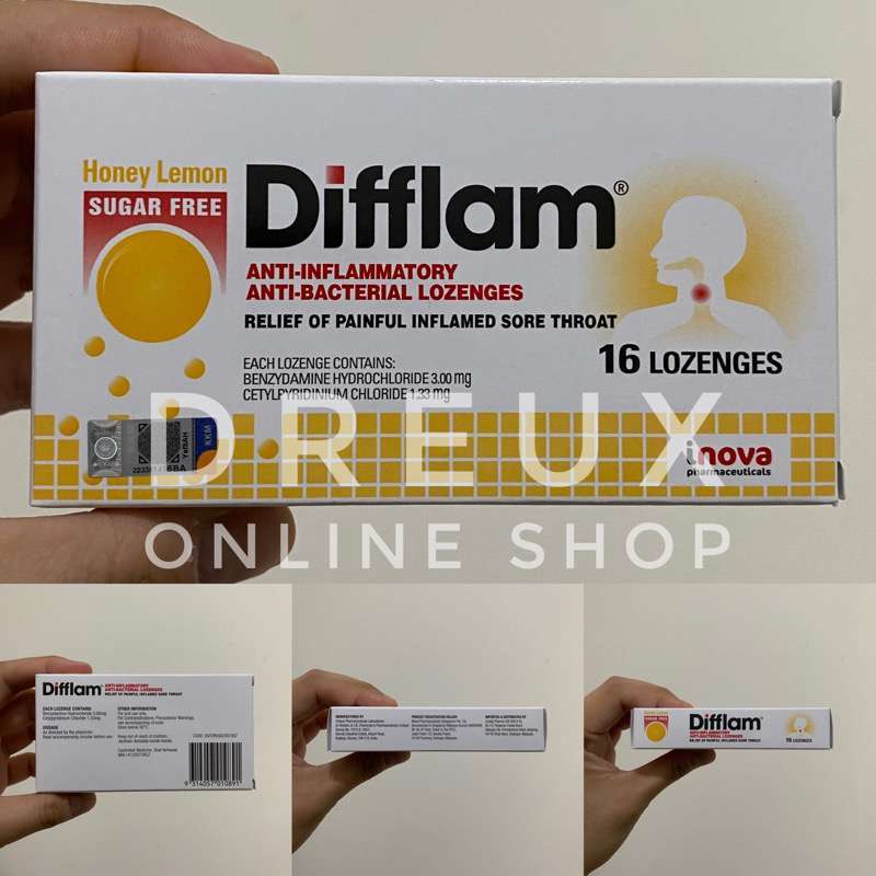 Jual [IMPORT] DIFFLAM Anti-Inflammatory Anti-Bacterial 16 Lozenges ...