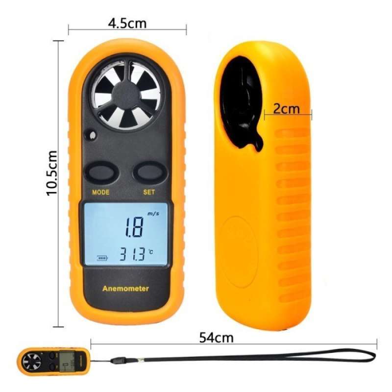 Promo Digital Anemometer Alat Ukur Kecepatan Angin Wind Speed Meter ...