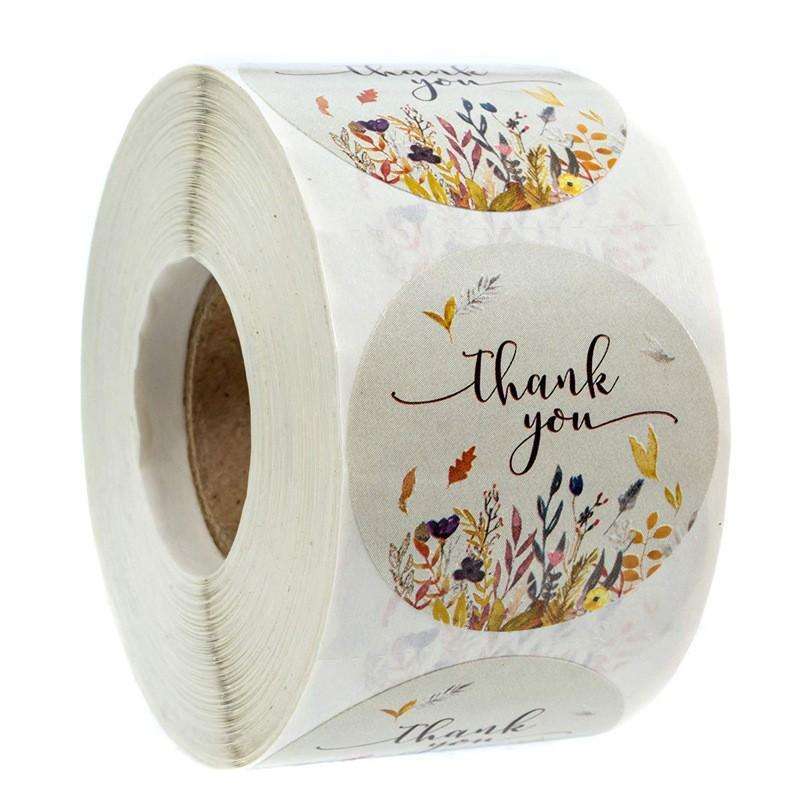 Jual Stiker THANK YOU (500pcs Flowers) Stiker Ucapan Terima Kasih ...