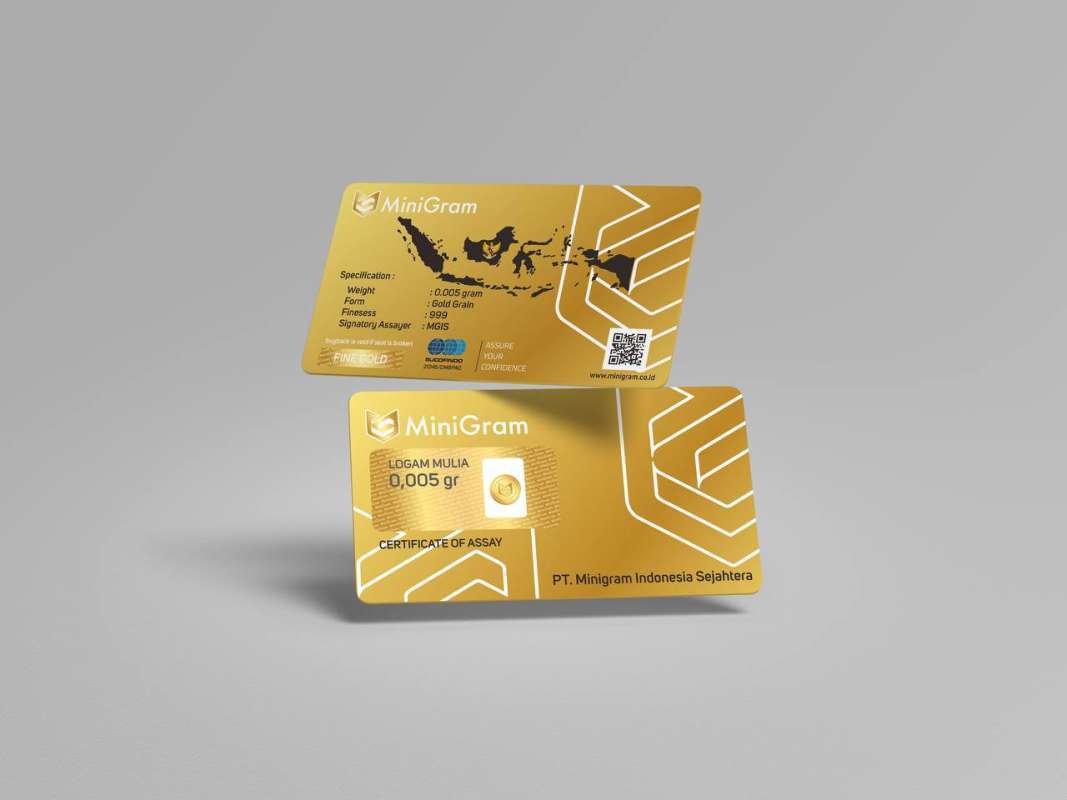Jual Logam Mulia Minigram Emas Batangan 24 Karat Ukuran 0,005 Gram Di ...