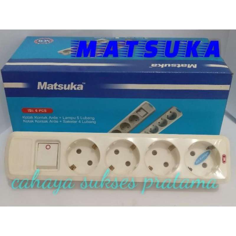Jual Stop Kontak Arde Switch Matsuka 3/4/5 Lubang Ta9923/9924/9925 ...