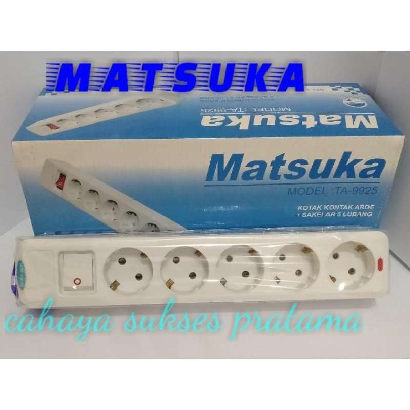 Jual Stop Kontak Arde Switch Matsuka 3/4/5 Lubang Ta9923/9924/9925 ...