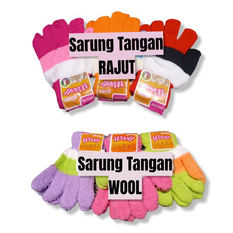 Promo Sarung Tangan Rajut Dan Wool Diskon 30% Di Seller Hasby Olshop ...
