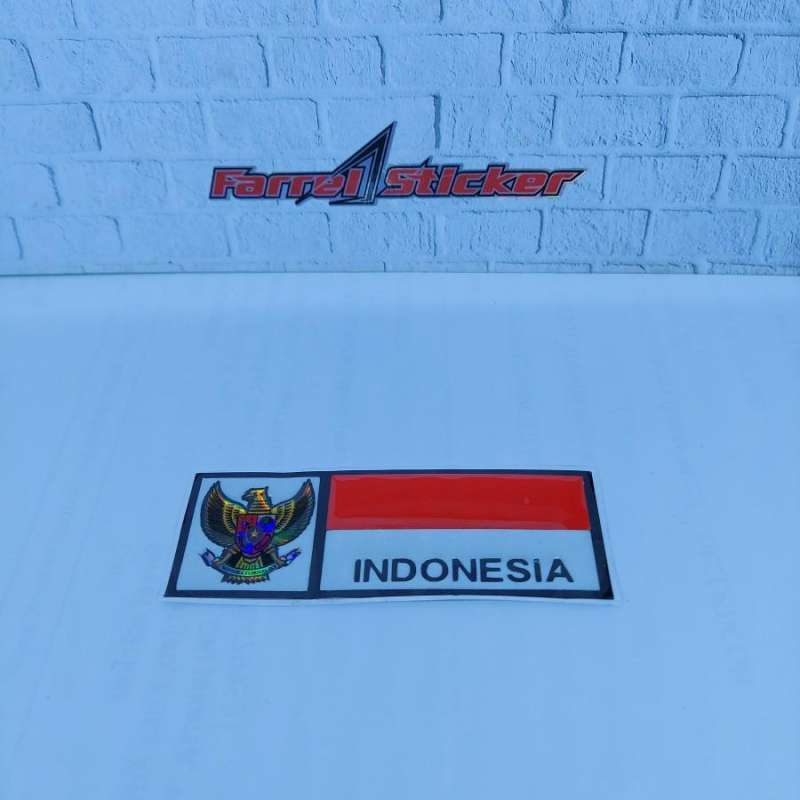 Jual stiker timbul sticker 3d garuda bendera horizontal plat nomor di ...