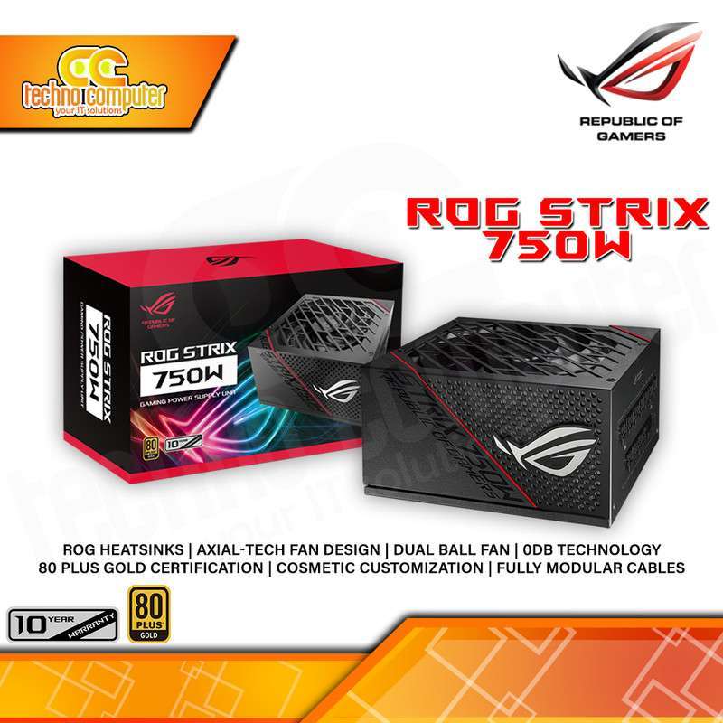 Jual POWERSUPPLY ASUS ROG STRIX 750G - 750W 80+ Gold Full Modular di ...