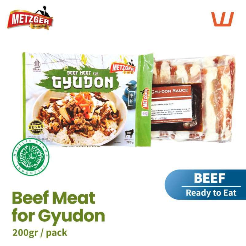 Jual Daging Sapi Gyudon Sliced Halal Metzger 200gr Dengan Gyudon Sauce ...