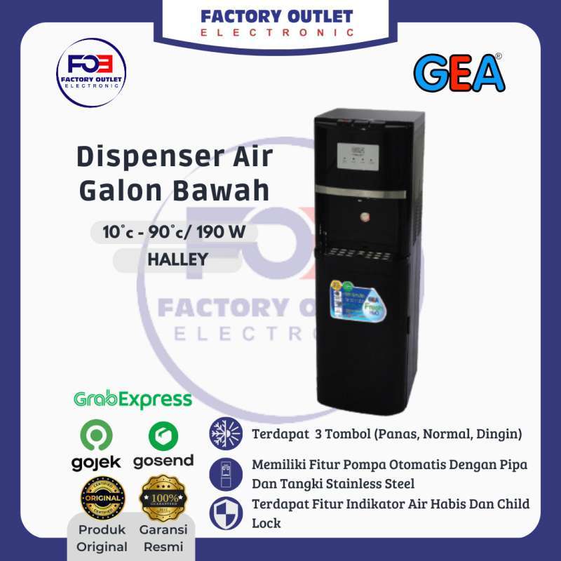 Promo Rsa Gea Halley Dispenser Galon Bawah Hot Cool Normal Low Watt ...
