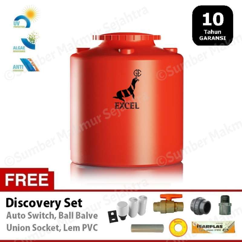 Promo Tangki Air / Tandon / Toren Excel 2000 Liter AL 2000 Diskon 33% ...