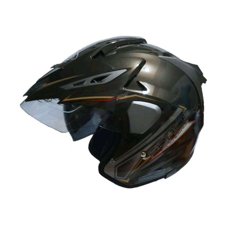 Jual Helm Motor SNI Half Face Double Visor Dewasa Ukuran M L XL Force ...