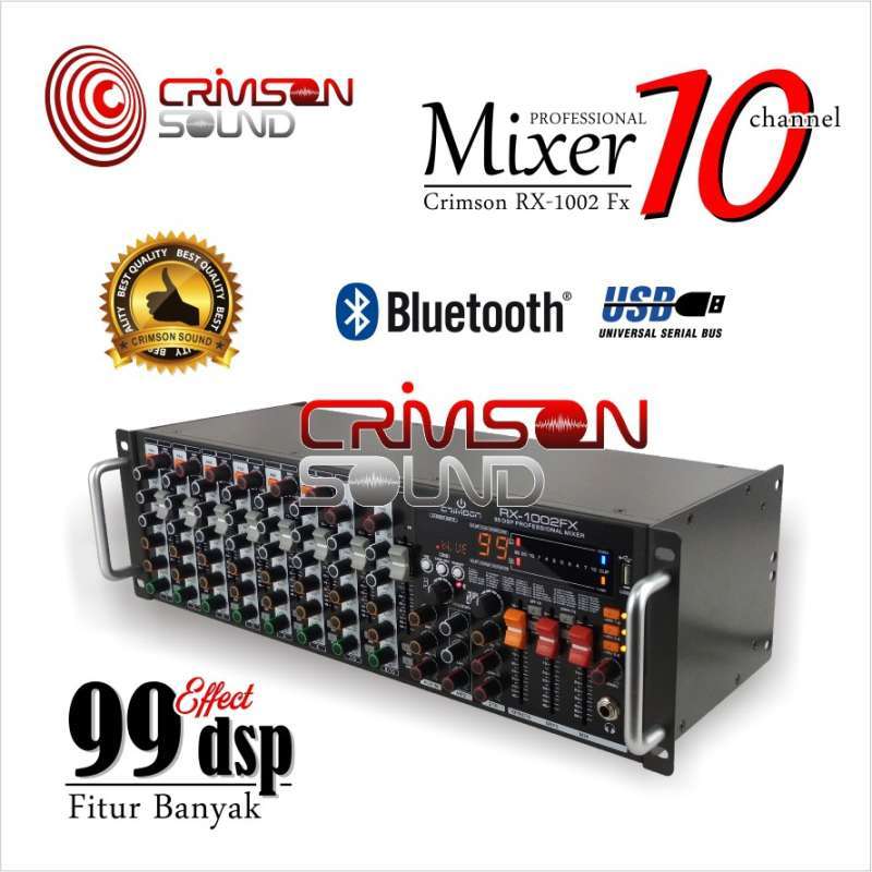Jual Mixer Crimson 10 Channel Rx-1002 Fx Bluetooth Usb 99 Dsp Di Seller Crimson Sound - Mangga ...