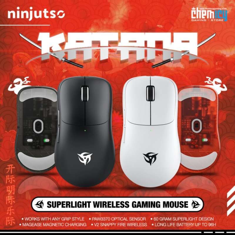 Promo Ninjutso Katana Superlight Wireless Gaming Mouse Diskon 10% Di ...