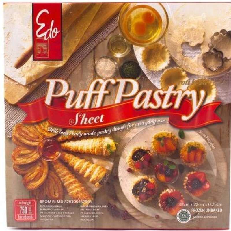 Jual Edo Puff Pastry Sheet Kulit Adonan Roti Beku Zuppa Soup Halal di ...