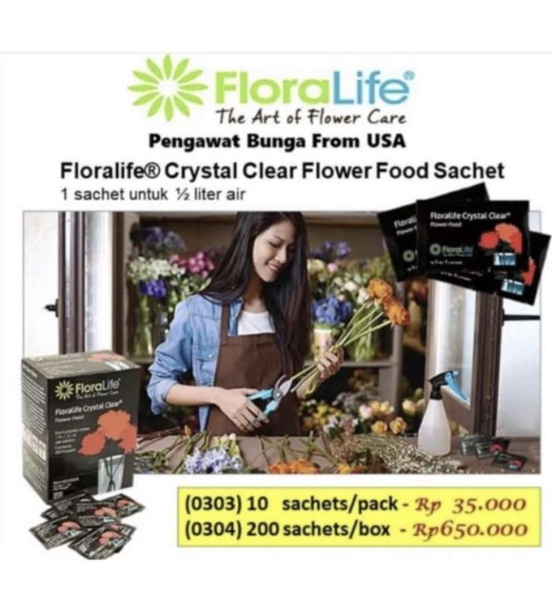 Jual Pengawet Bunga Bubuk Floralife Crystal Clear Flower Food Satuan ...