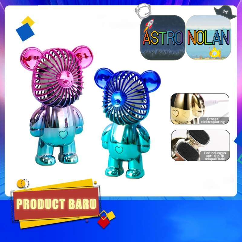 Jual Kipas Angin Mini Beruang Portable / Kipas Beruang Lucu /kipas Mini ...