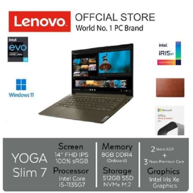 Jual Lenovo Laptop Yoga Slim 7 82A300LBID (Intel Core i5 / 8GB RAM ...