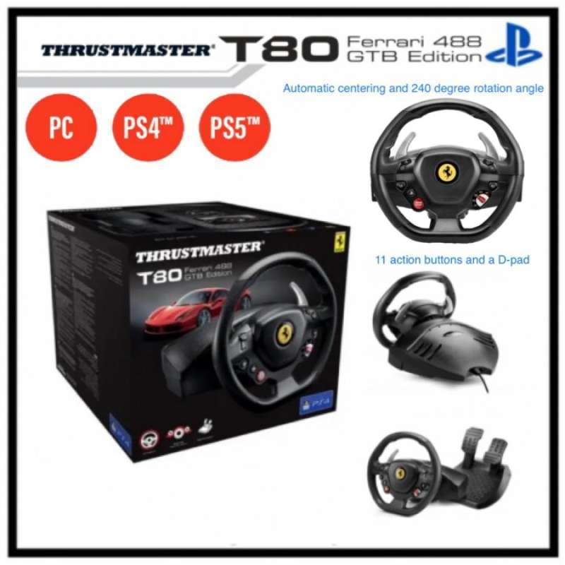 Jual Thrustmaster T80 Ferrari 488 Gtb Edition Steering Wheel di Seller ...