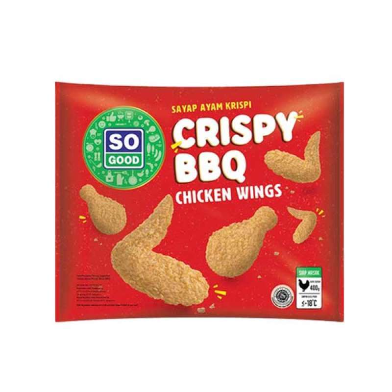 Jual SO GOOD CRISPY BBQ CHICKEN WING 400 GR Halal di Seller Hypermart ...