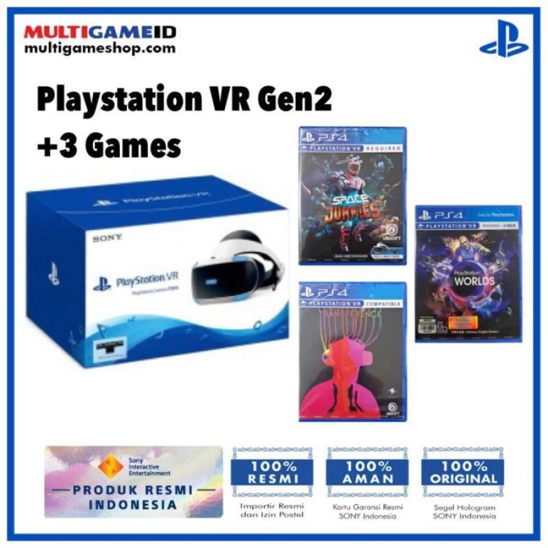 Jual Playstation Vr Versi2 +Camera + Bundle 3 Games di Seller Play ...