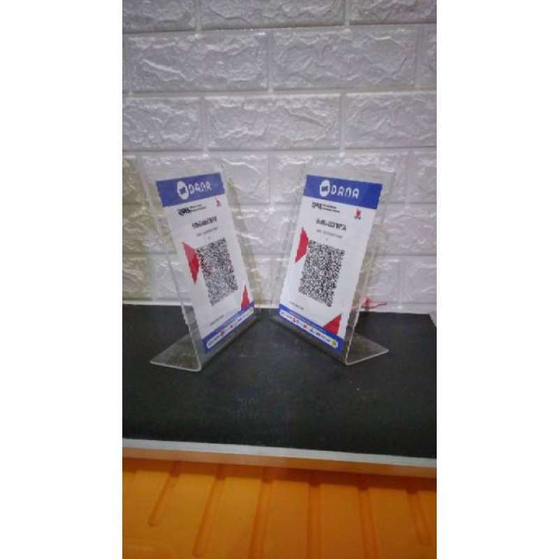 Jual Stand Akrilik A5 Qr Code Scan Tempat Brosur Tent Card A5 Model L ...