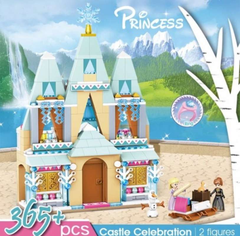 Promo Brick Frozen Ice Princess Castle Elsa dan Anna Birthday Party 608 ...