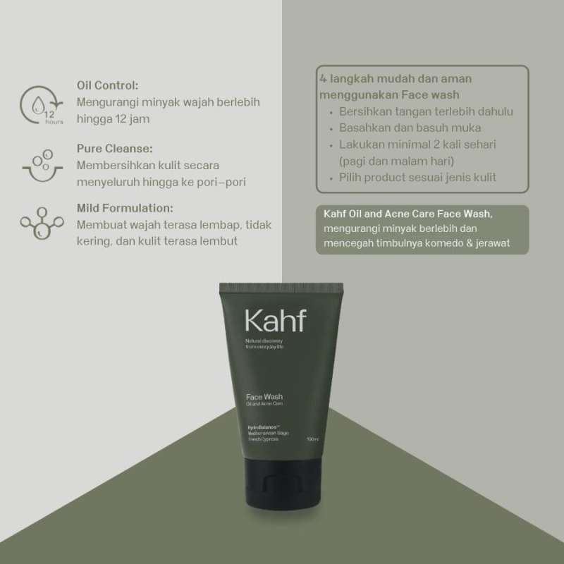 Jual Kahf Oil And Acne Care Face Wash - 50ml Di Seller Beautiva ...