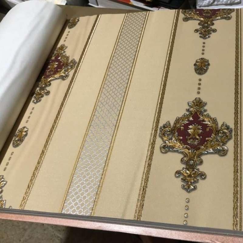 Jual Wallpaper Dinding Klasik Multi Warna Ungu Pink Ornamen Gold Mewah ...