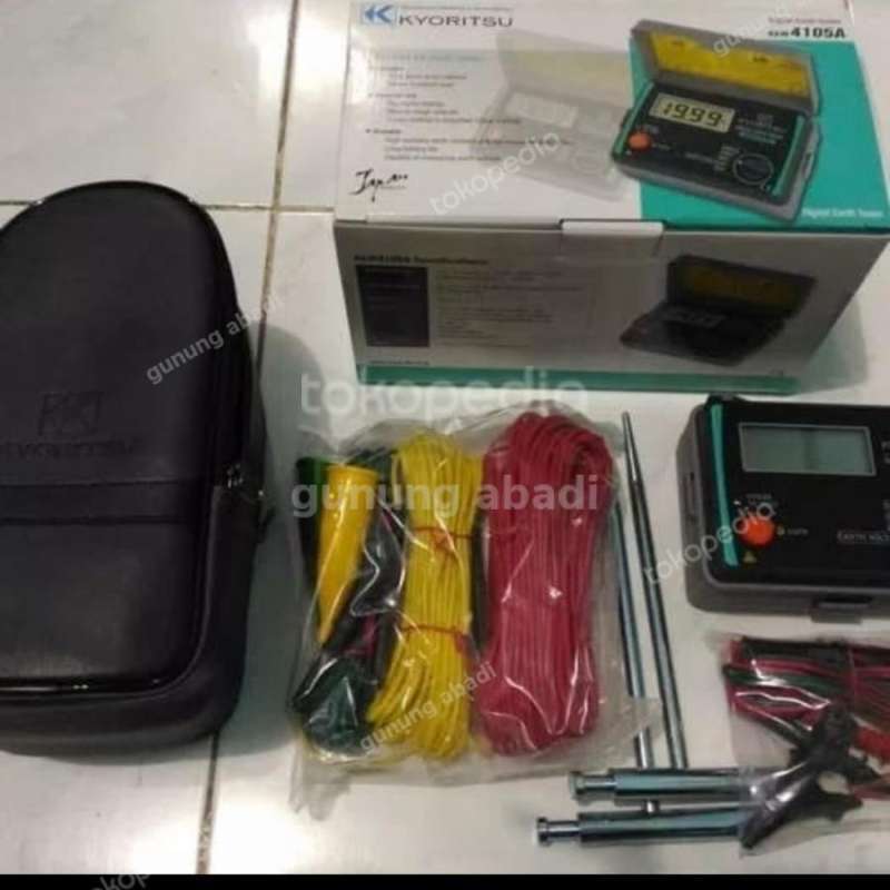 Jual KYORITSU 4105A grounding earth tester kit set 100% ASLI di Seller ...