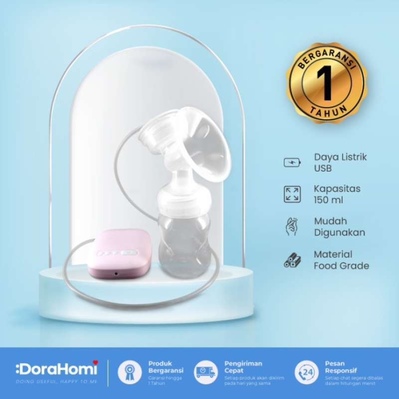 Promo Pompa Asi Otomatis Electric Alat Breast Pump Anti Panas Silicon 2 ...
