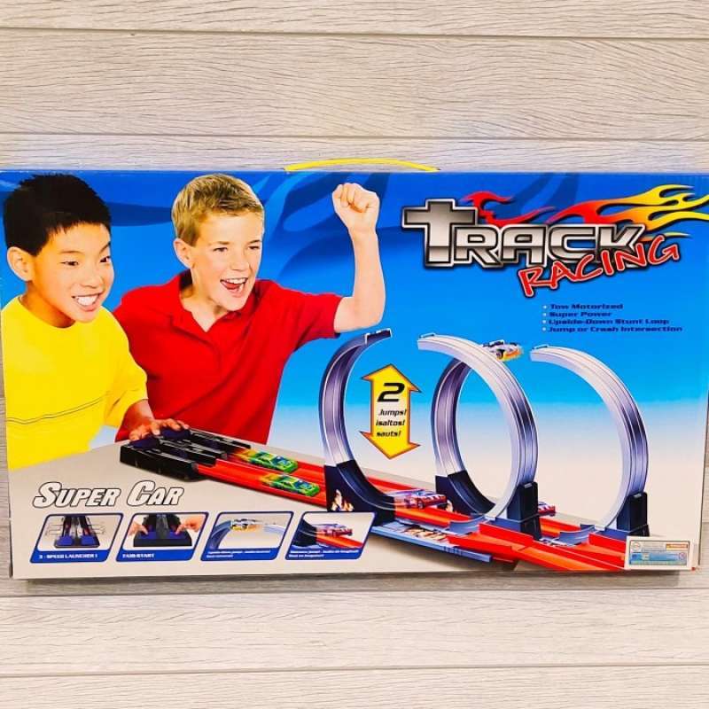 Jual MAINAN ANAK JALUR REL MOBIL TRACK RACING SUPER CAR ~ RAIL RACING ...
