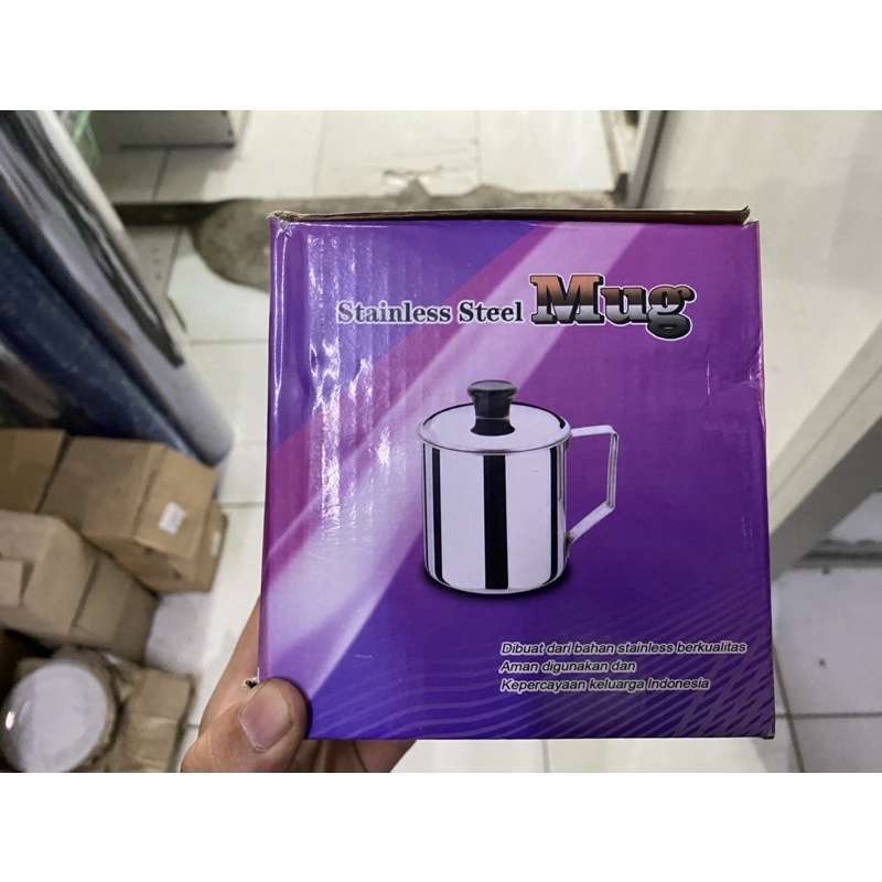 Promo Mug Stainless 1 Liter Komodo Gelas Muk Tutup Mug Gagang Tahan ...
