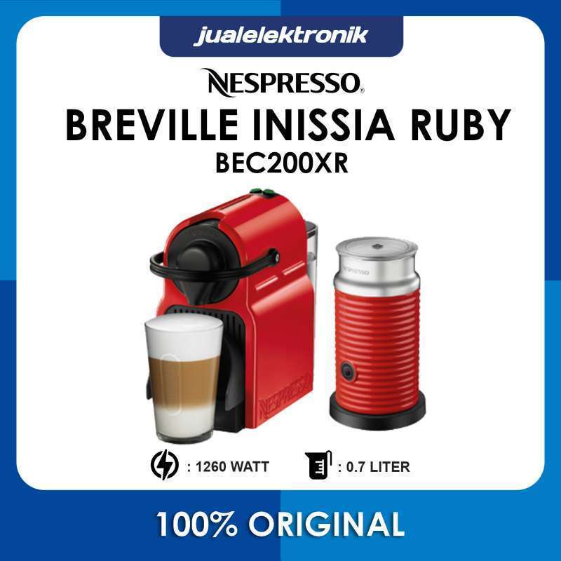 Jual Nespresso Bec200xr Coffie Maker Mesin Kopi – Breville Inissia Ruby ...