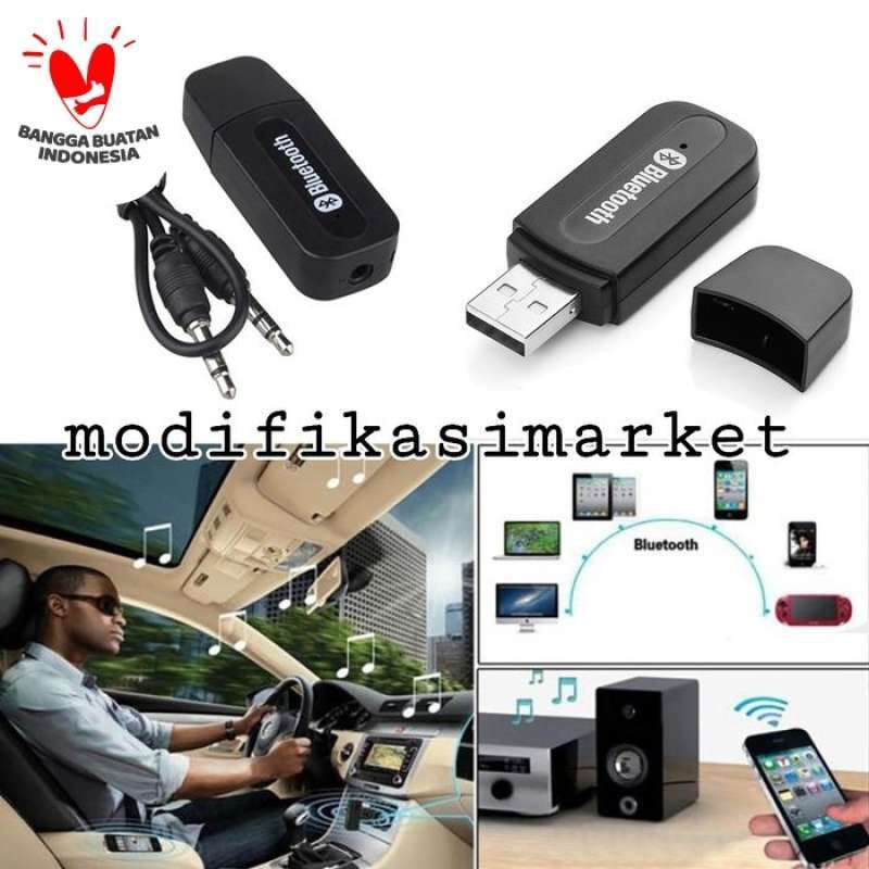 Jual USB BLUETOOTH AUDIO RECEIVER + KABEL AUX ADAPTOR BLUETOOTH MOBIL ...