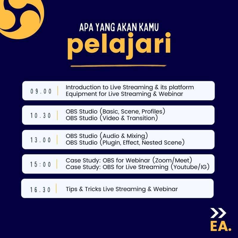 Jual Excellence.asia Kelas Tatap Muka - Obs Studio Masterclass ... Jual Excellence.asia Kelas Tatap Muka - Obs Studio Masterclass ...