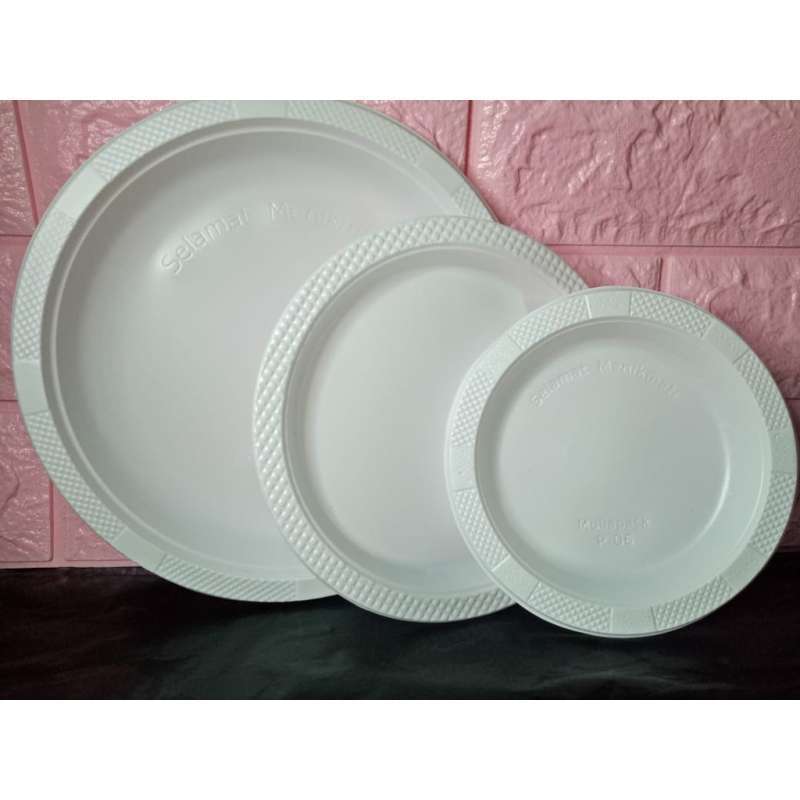 Jual Piring Plastik 50pcs Uk 6,7,9 Piring Party Kue Makan Disposable ...