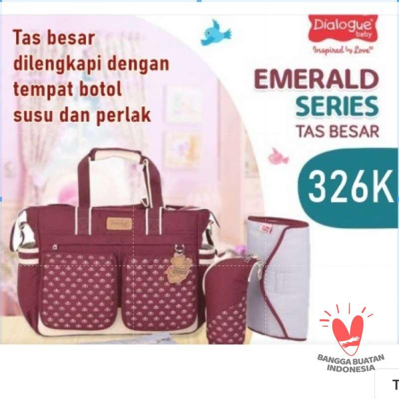 Jual TAS BAYI BESAR DIALOGUE GRATIS tempat botol susu dan PERLAK ...