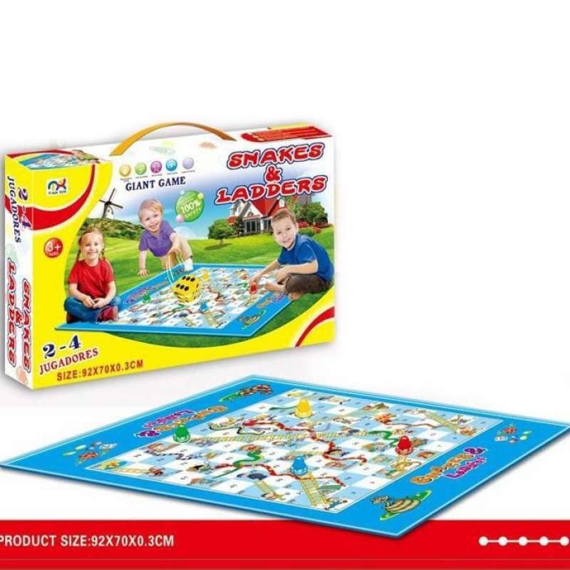 Jual Mainan Anak Ular Tangga Snakes Dan Ladders Giant Board Game Di ...