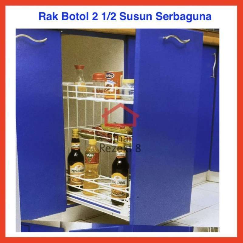 Promo Rak Botol Modelline B40Me Mini / Lemari Dapur Tempat Bumbu Saos ...