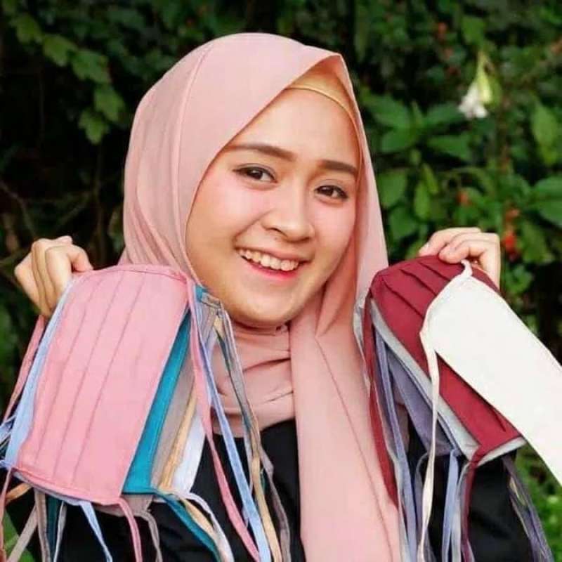 Jual 22RB PER 1 LUSIN PENUTUP MULUT KAIN TALI HIJAB BANYAK WARNA - NAVY ...